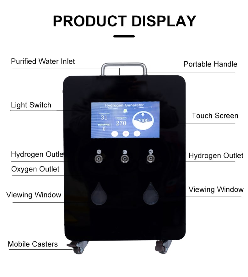 3000ml High Flow Hydrogen Breathing Machine Browns Gas Factory China
