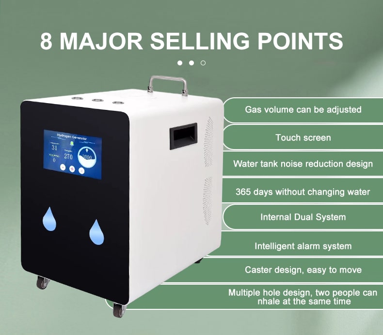 H2&O2 1500ML Browns Gas Hydrogen Inhalation Machine OEM Wholesaler