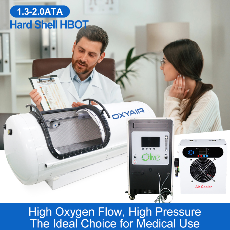 2.0ATA High Oxygen Flow Hard Shell HBOT Hyperbaric Chamber for Medical ...